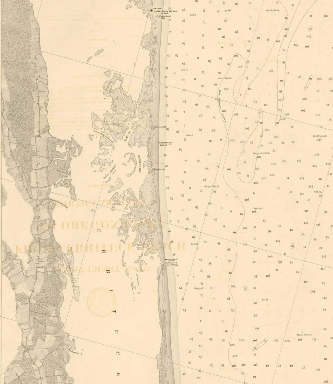 Currituck Beach to Oregon Inlet 1879 Outer Banks North - Etsy