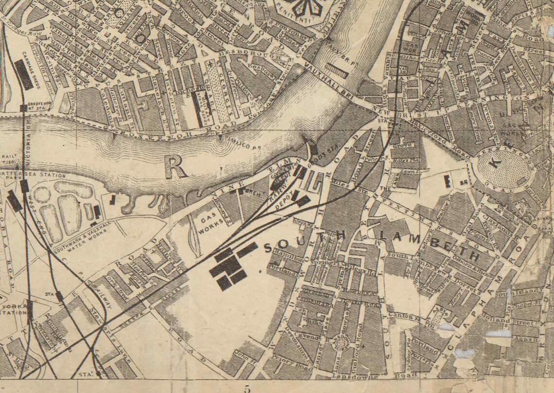 London England 1878 Old Map Reprint - Etsy