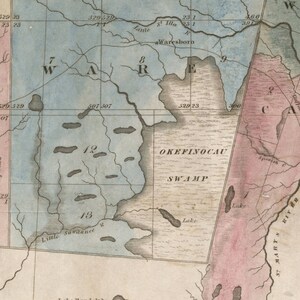 Georgia 1830 Old Map - Wellborn - State- Reprint - Etsy