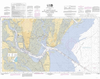 St. Simons Sound Map Brunswick Harbor and Turtle River 2012 Nautical ...