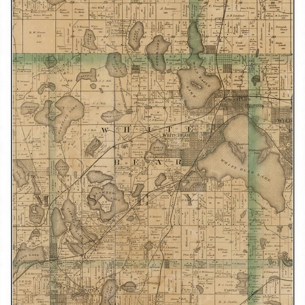 Bald Eagle Lake Map - Etsy