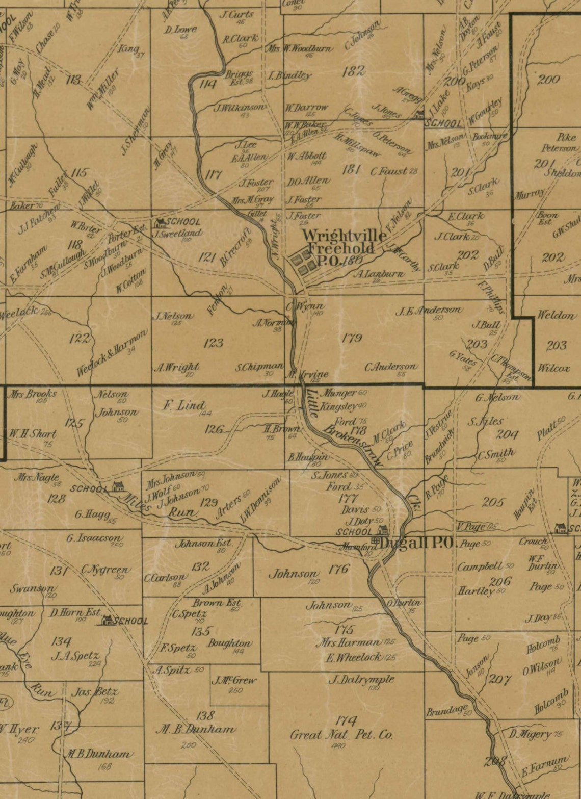 Warren County Pennsylvania 1900 Old Wall Map With Landowner | Etsy