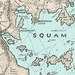 Squam Lake 1920 Map Custom Reprint - Colored Water - New Hampshire - Etsy