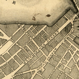 Providence 1823 Old Map Reprint RI Cities - Etsy