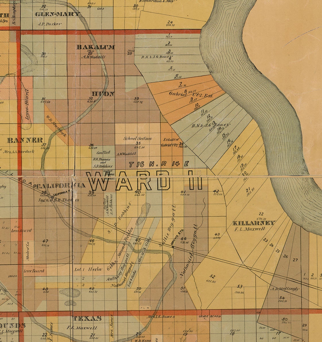 Madison Parish Louisiana 1891 Old County Wall Map With | Etsy