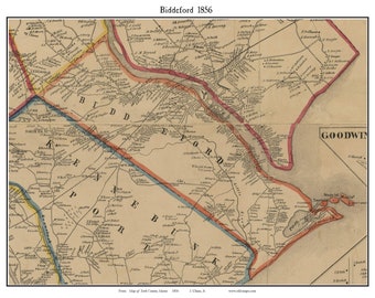 Old Biddeford Map - Etsy