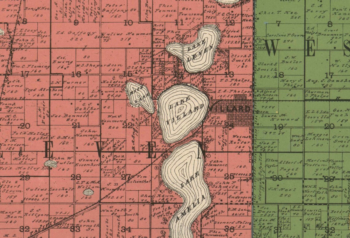 Pope County Minnesota 1901a Old Wall Map Reprint With - Etsy UK