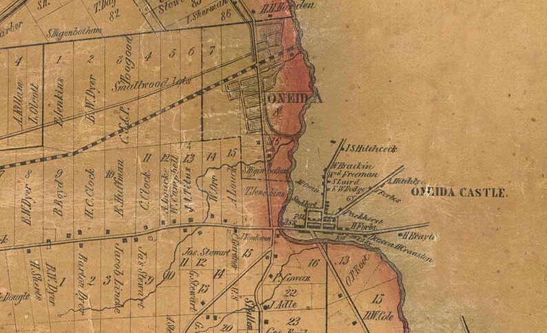 Madison County New York 1853 Old Wall Map Reprint with | Etsy