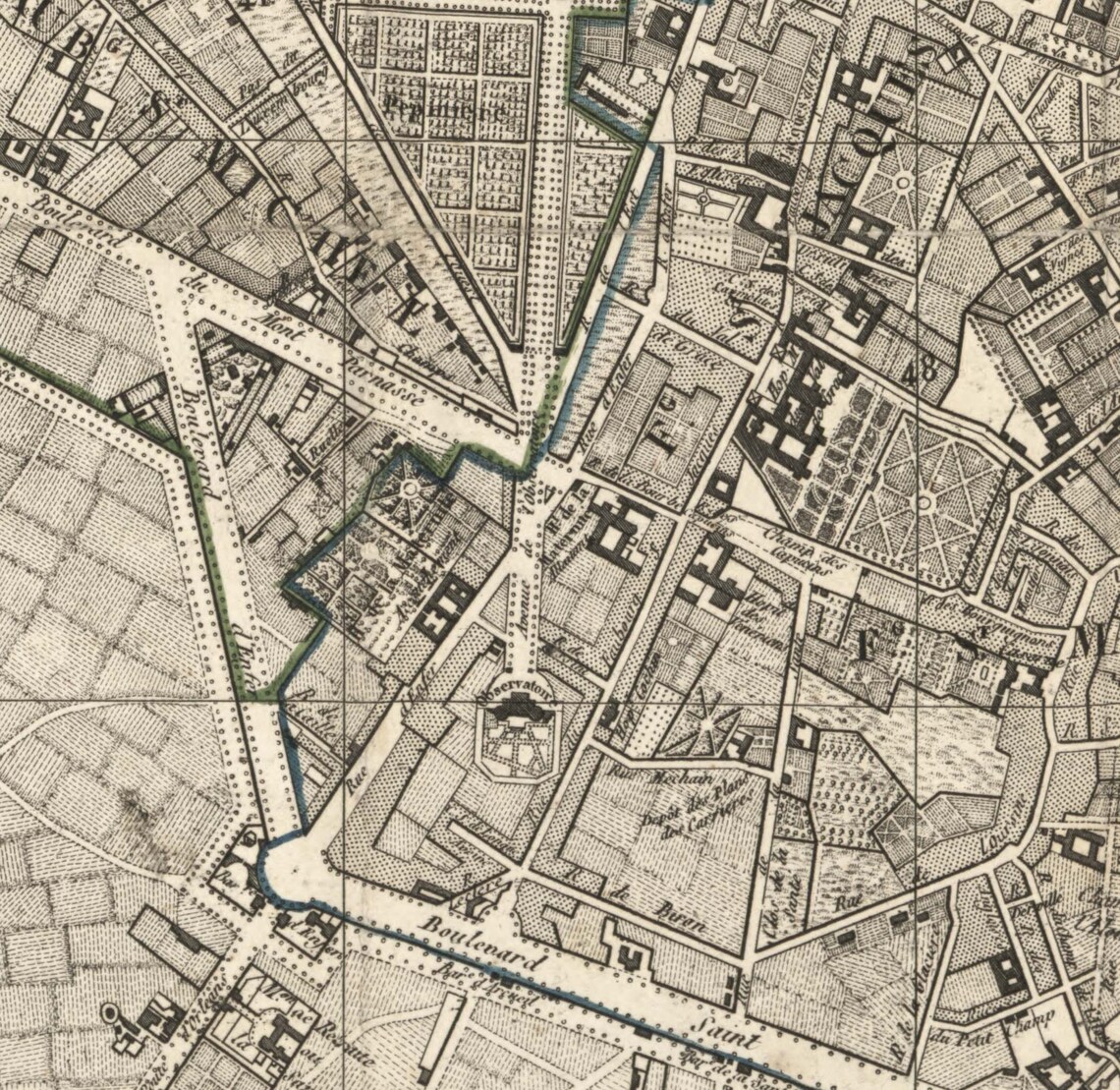 Old Map of Paris 1823 France Shows Municipal Divisions and - Etsy