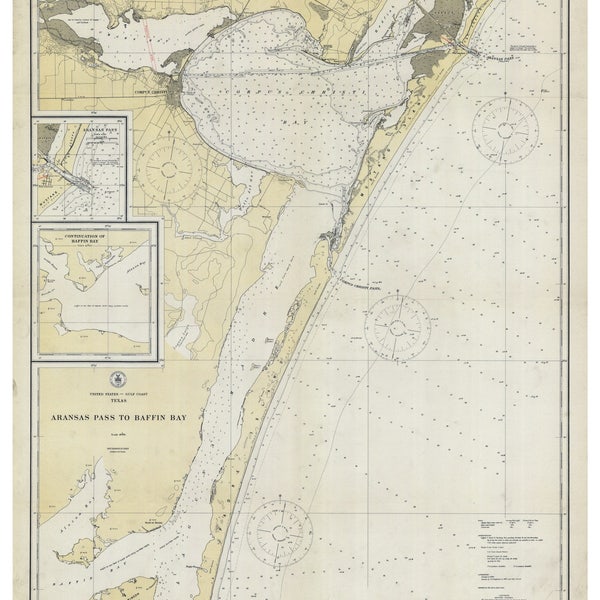 Nautical Map of Laguna Madre - Etsy