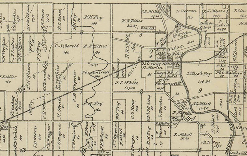 Seneca County Ohio 1891 Old Wall Map Reprint With Homeowner | Etsy