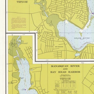 Manasquan River and Bay Head Harbor - 1972 Nautical Map - New Jersey ...