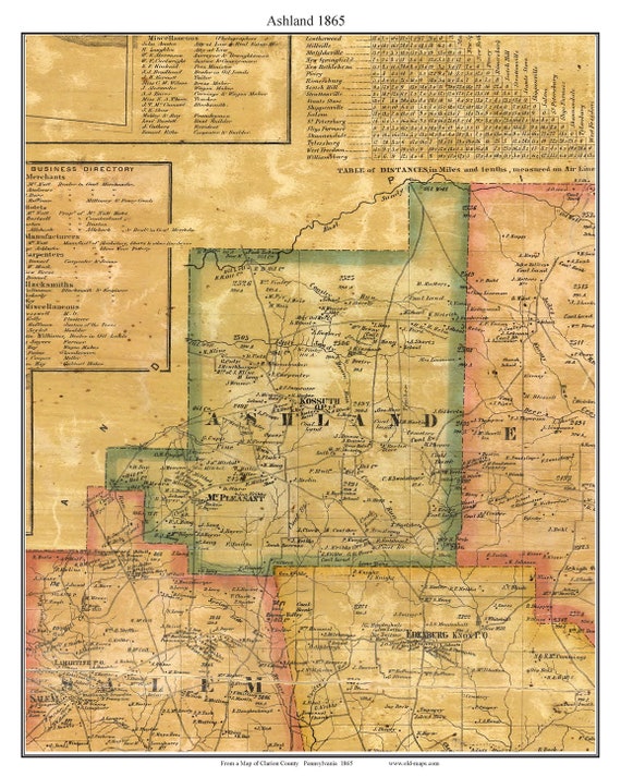 Ashland County Township Map