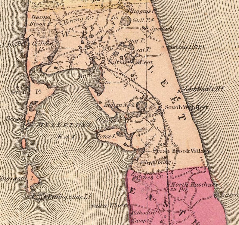 Cape Cod & the Islands 1871 Old Map Walling and Gray Atlas | Etsy
