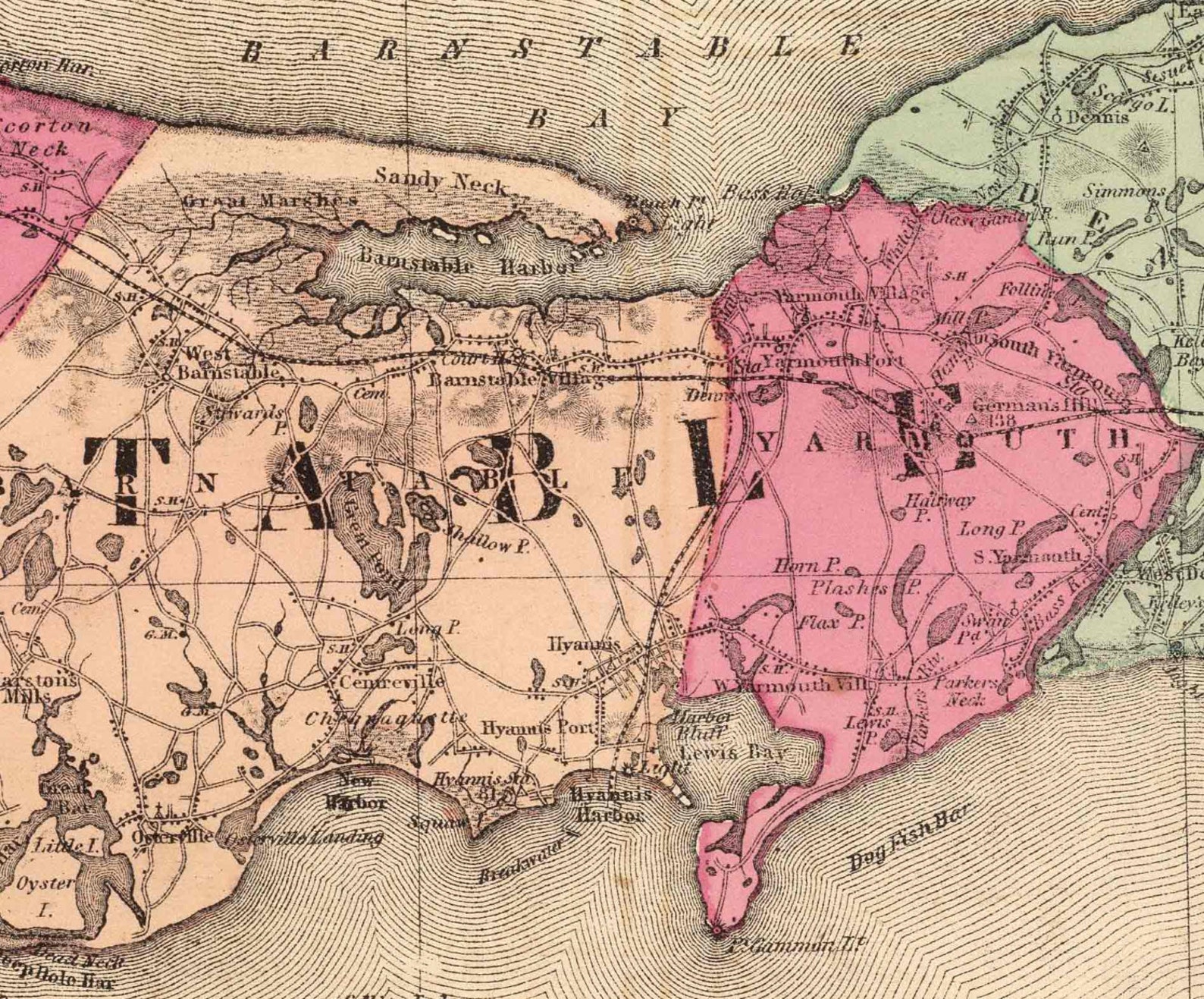 Cape Cod & the Islands 1871 Old Map Walling and Gray Atlas | Etsy