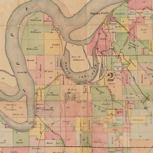 Coahoma County Mississippi 1872 - Old Wall Map With Landowner Names - Reprint - Etsy