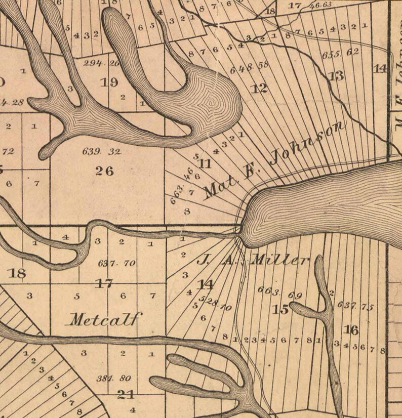 Washington County Mississippi 1871 Old Wall Map With - Etsy