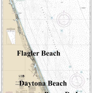 St Augustine Light to Ponce De Leon Inlet- 1930 Florida - Nautical Map ...