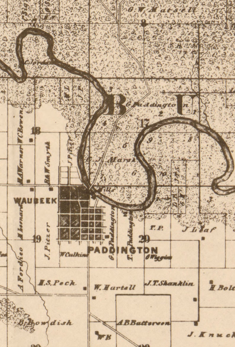 Linn County Iowa 1859 Old Wall Map With Landowner Names Farm | Etsy