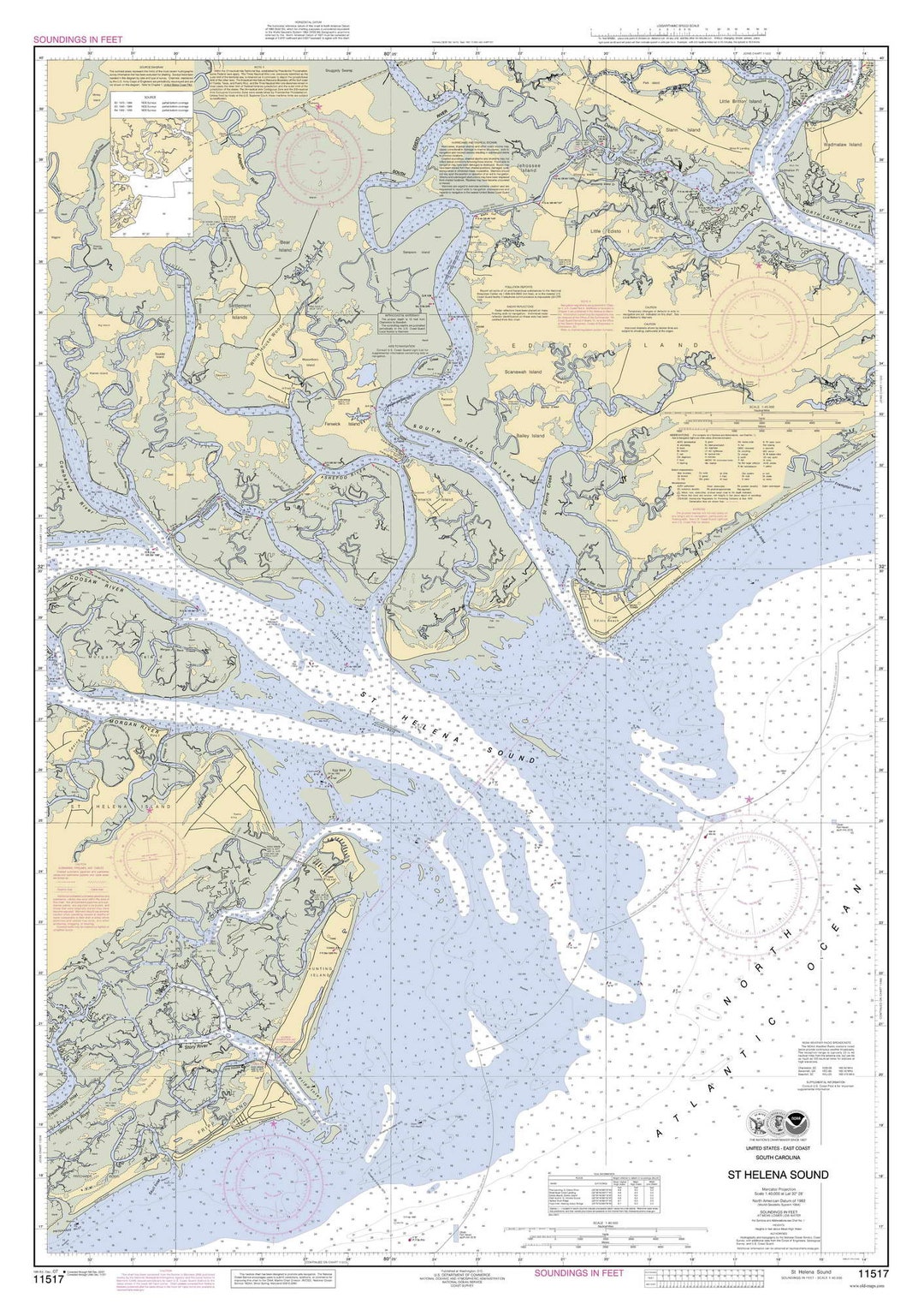 St Helena Sound 2007 Old Map Nautical Chart-south Carolina -reprint AC ...