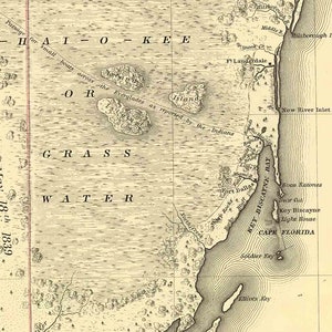 Florida 1839 State Map - by Zachary Taylor - Reprint - Etsy