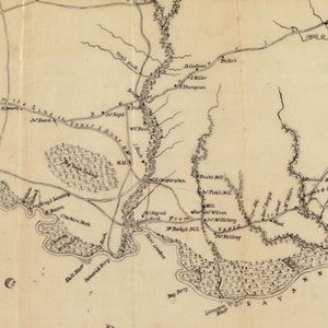 Barnwell District South Carolina 1825 - County Wall Map - Homeowner ...