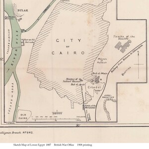 1882 Map Egypt "lower Egypt" Military Cairo Reprint - Etsy