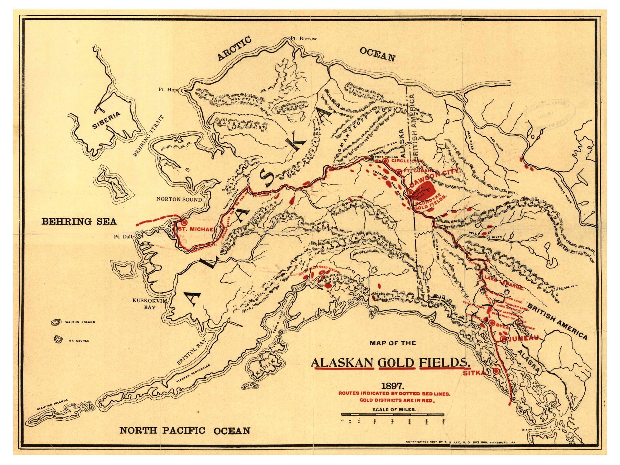 Alaskan Mountain Range Map
