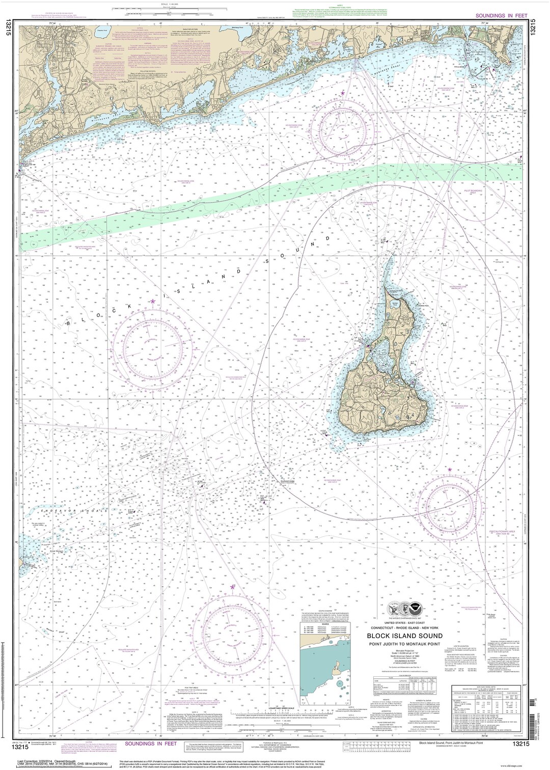 Point Judith to Montauk Point Block Island Sound - 2013 Nautical Map by ...