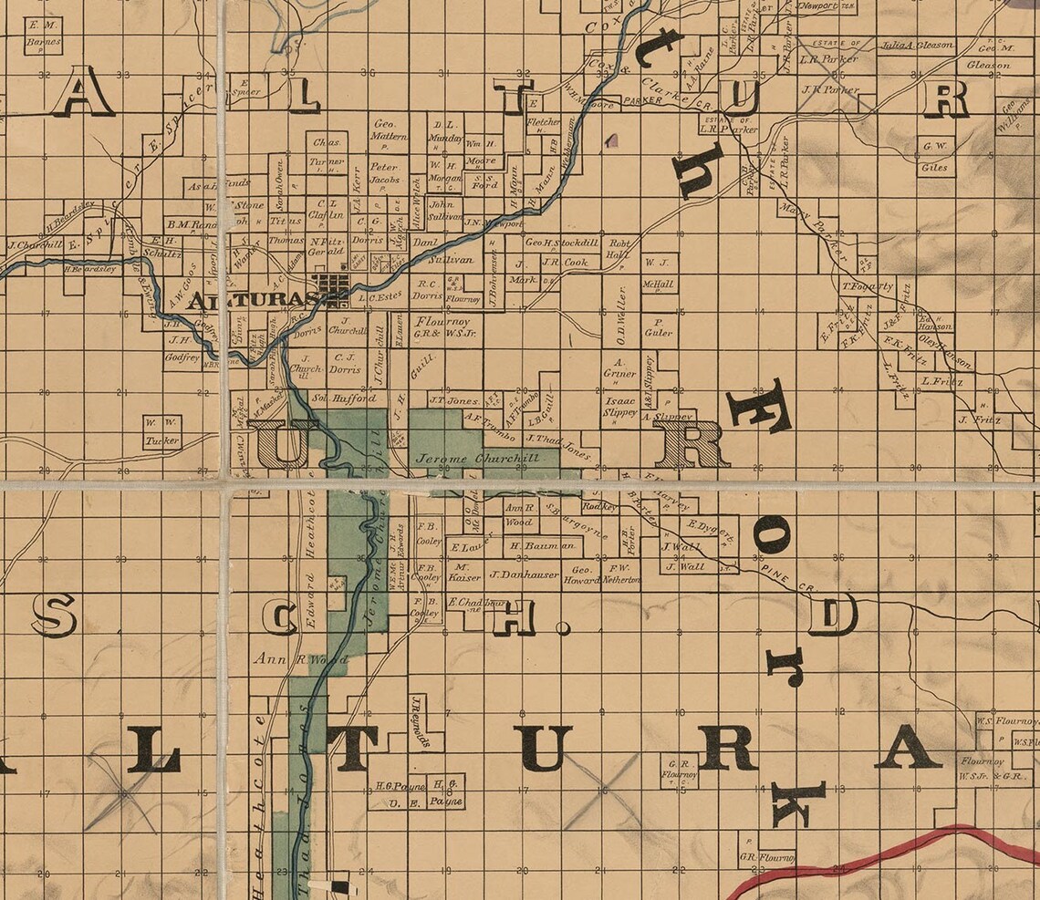 Modoc County California 1887 - Old Wall Map Reprint with Landowner ...