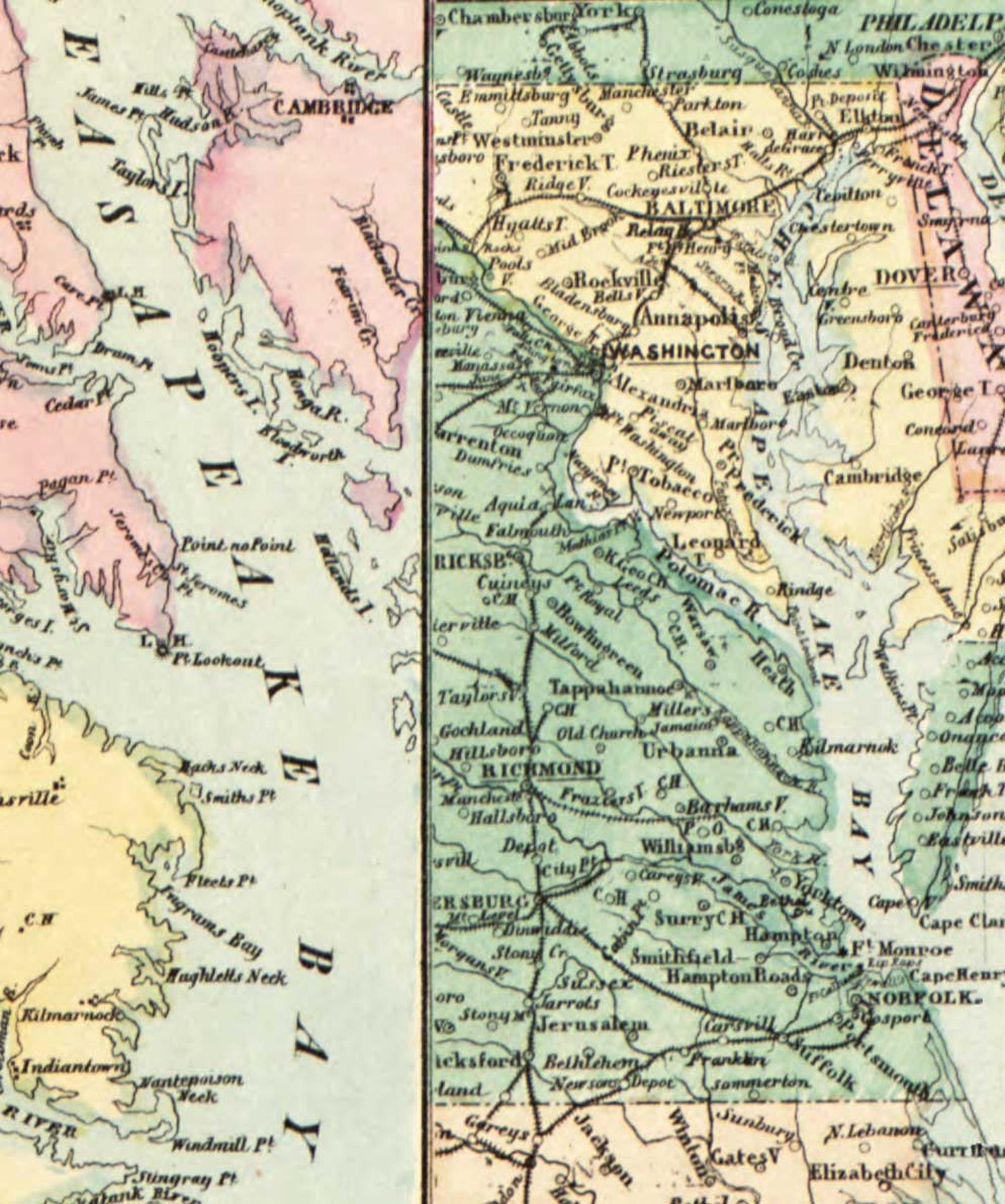 Virginia 1861 State Map Magnus Reprint - Etsy