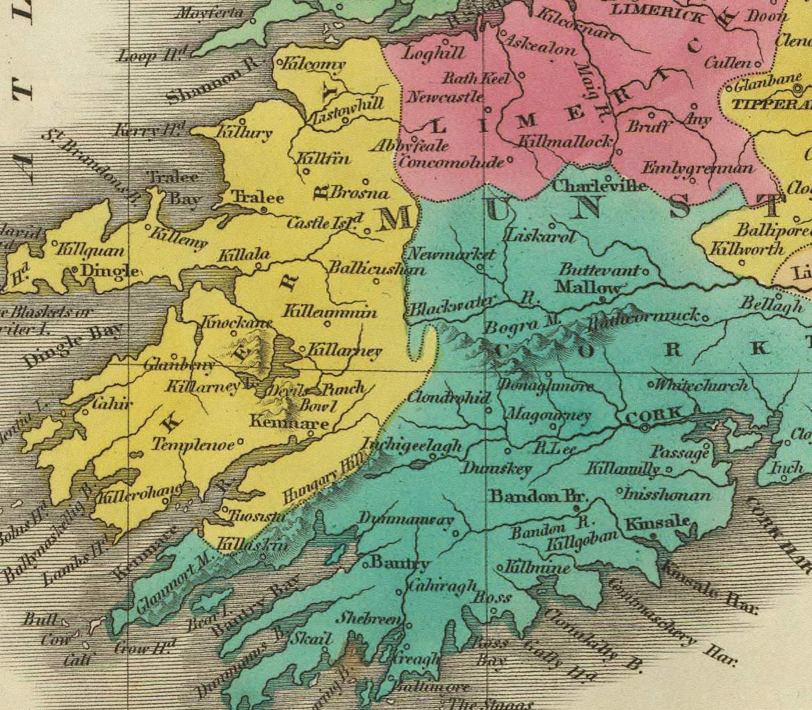 Ireland 1831 Map by Lizars - Old Map Reprint - Etsy