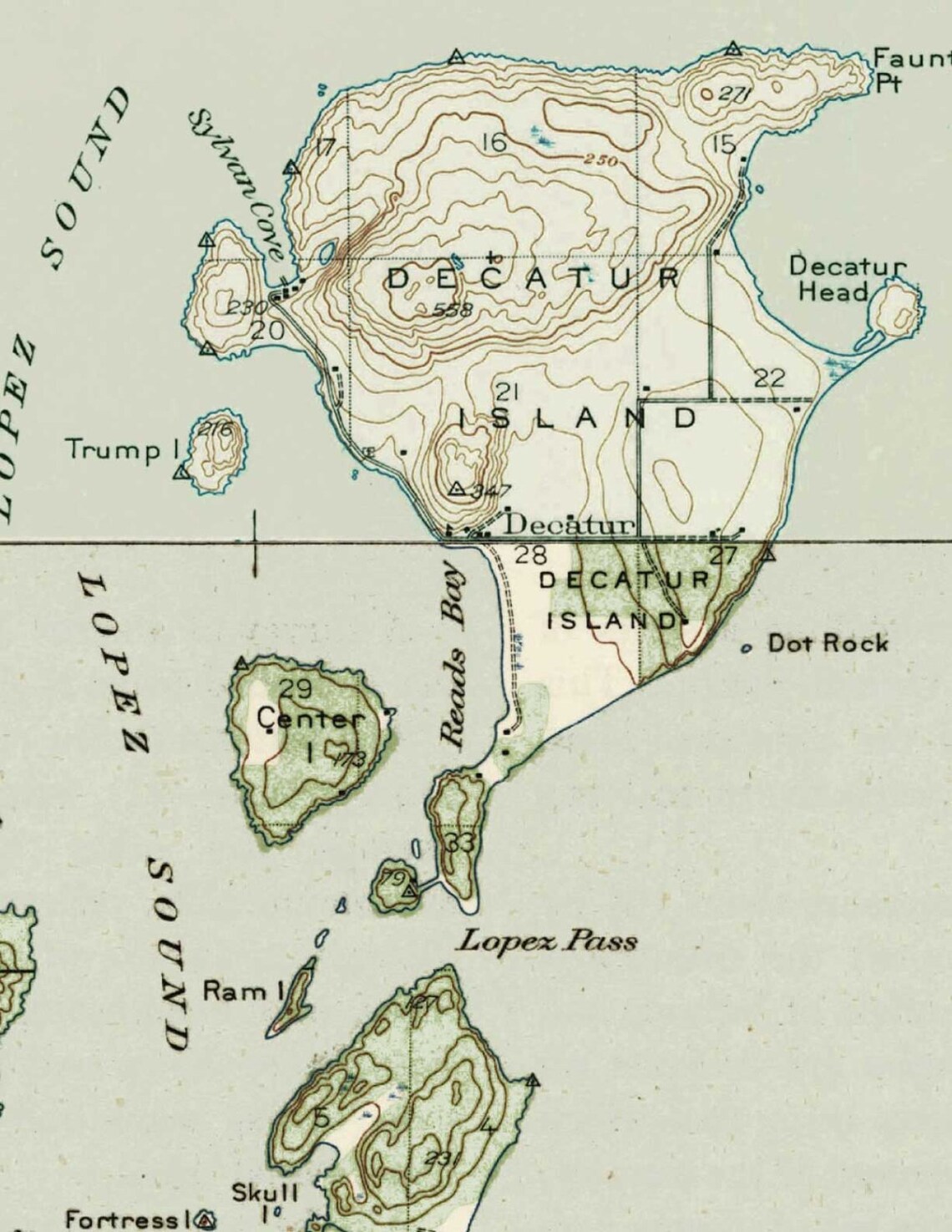 Lopez Island 1943 USGS Old Topographic Map A Composite - Etsy Lopez Island 1943 USGS Old Topographic Map A Composite - Etsy