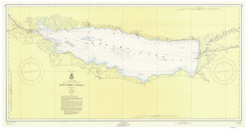 Oneida Lake 1956a NY Nautical Map Reprint - Great Lakes NY #3 - 184 - Etsy
