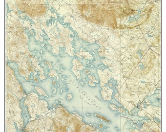 Ossipee Lake Map - Etsy