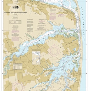 Navesink and Shrewsbury Rivers - 2014 Nautical Map - New Jersey Harbors ...
