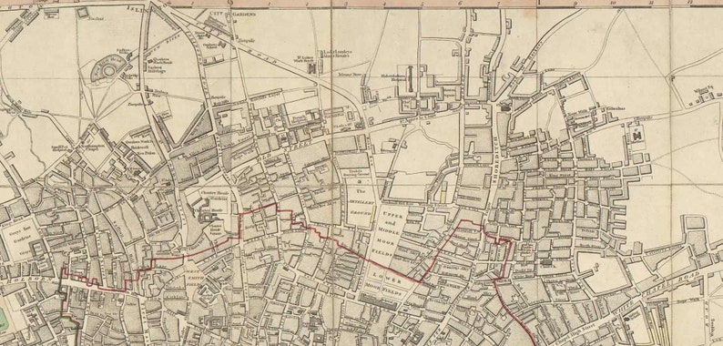 London England 1790 Old Map Reprint - Etsy