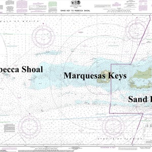 Sand Key to Rebecca Shoal - 1913 Marquesas Keys Florida - Nautical Map ...