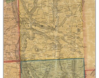 Chemung County Map | Etsy