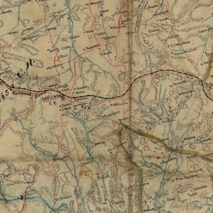 Louisa County Virginia 1860x Old Wall Map With Homeowner Names ...