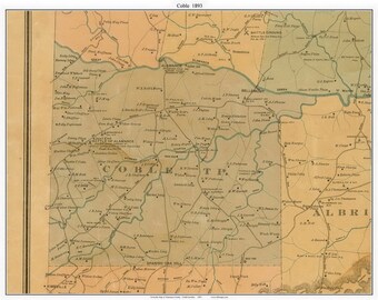1893 Map of Alamance County North Carolina - Etsy