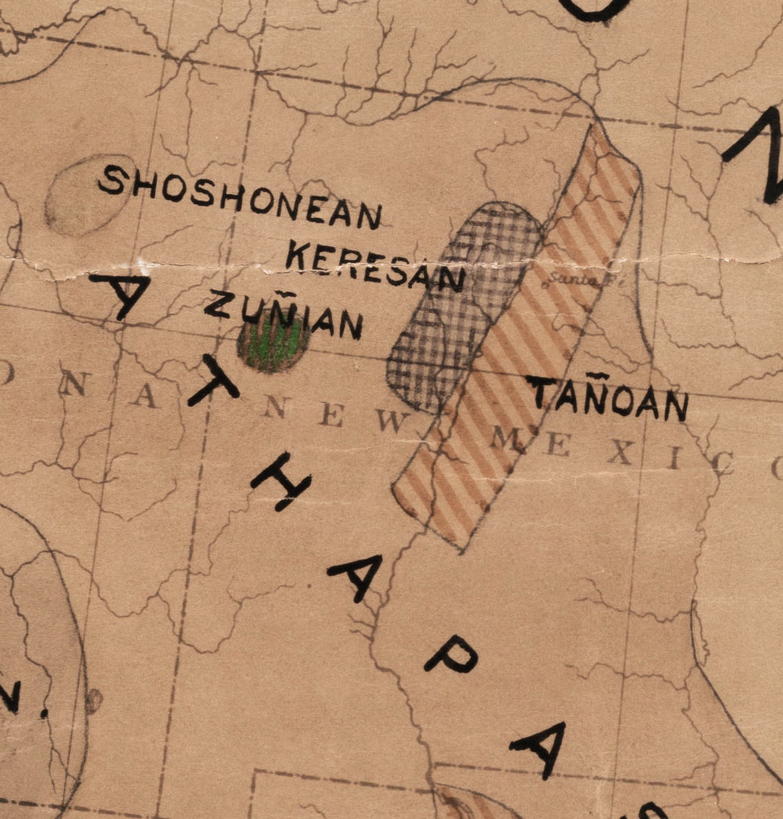 Indian Tribes North America 1890 Old Map Reprint North - Etsy