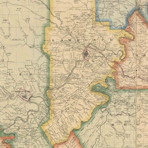Clearfield County Pennsylvania 1866 - Old Wall Map With Homeowner Names ...