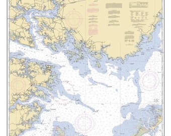 Outer Banks Nautical Chart - Etsy
