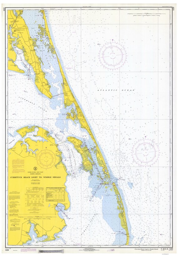 Currituck Beach Light to Wimble Shoals-1970 Outer Banks Kitty - Etsy