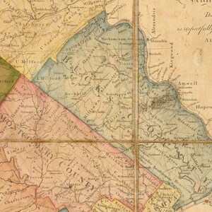 Pennsylvania 1792 Old State Map Howell Early Roads - Reprint - Etsy