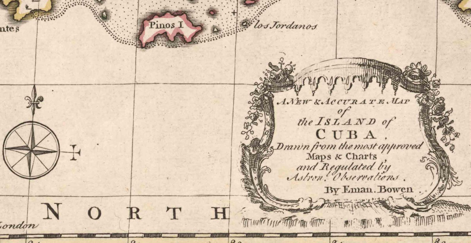 Cuba-hispaniola-puerto Rico 1752 Dominican Republican Haiti Map by ...