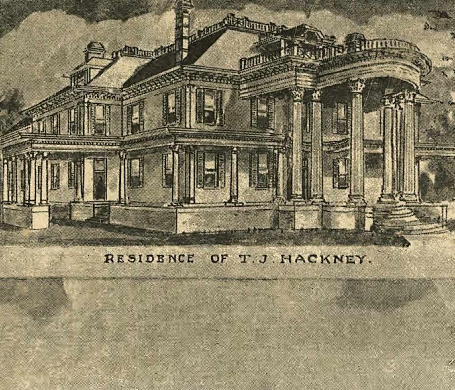 Rocky Mount North Carolina 1907 T.M. Fowler Birds Eye | Etsy