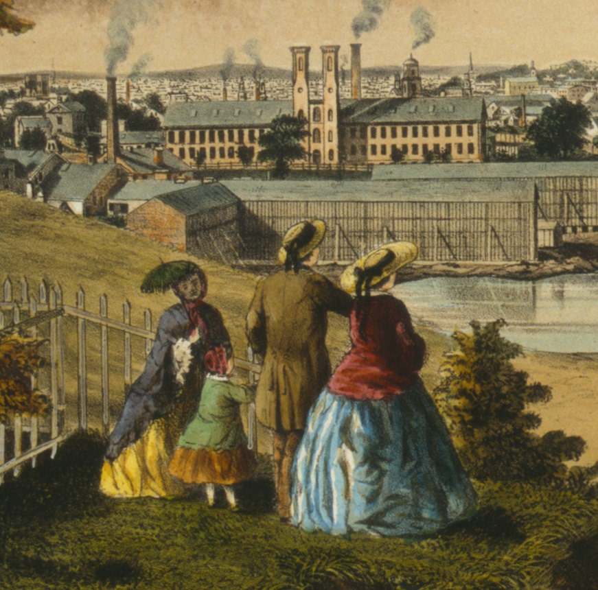 Providence Rhode Island - 1858 Birds Eye View - J.b.batchelder Reprint ...