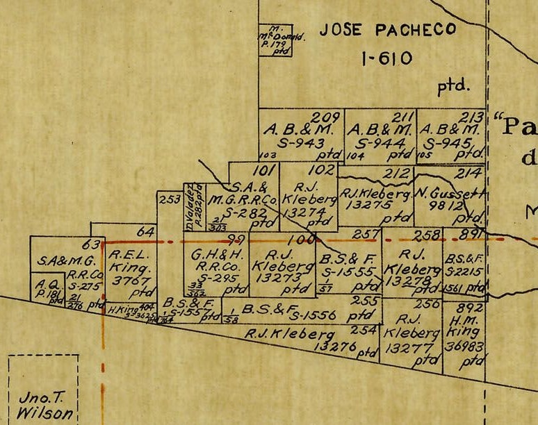 Kleberg County Texas 1913 Old Wall Map With Lot Lines | Etsy